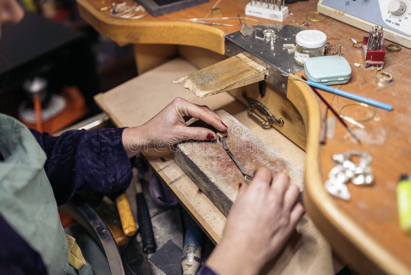 Working in Artisan Workshop Stock Photo - Image of accessory, craftwork ...