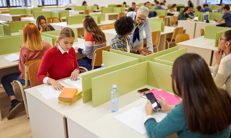 A Working Atmosphere at a Lecture in an Educational Institution. Smart ...
