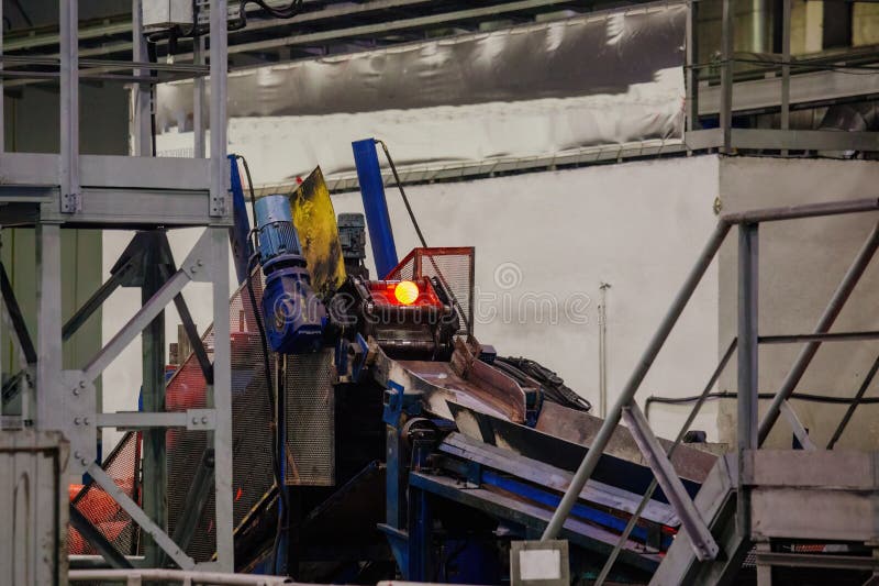 Working Ball Rolling Mill. Production of Steel Grinding Balls Stock ...