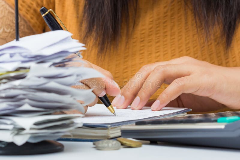 Working with bills stock photo. Image of calculating - 29162752