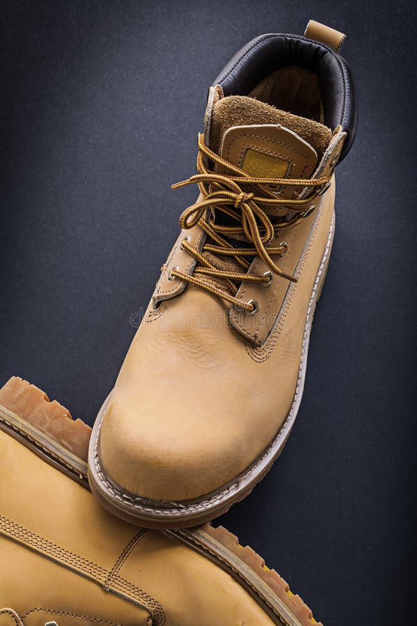 Working boots isolated stock image. Image of steel, construction - 25594919