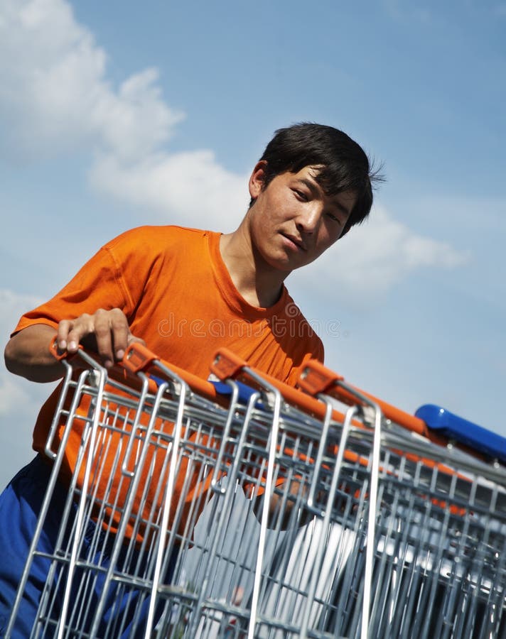 Working boy stock image. Image of silver, number, blue - 6980409