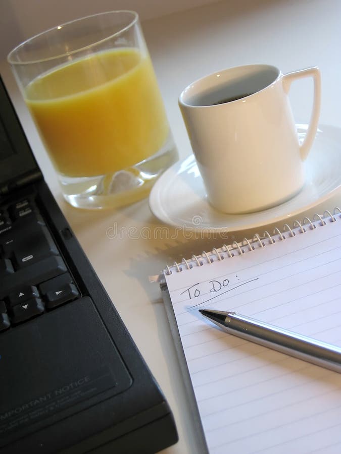 Working Breakfast 2 stock image. Image of breakfast, juice - 247459