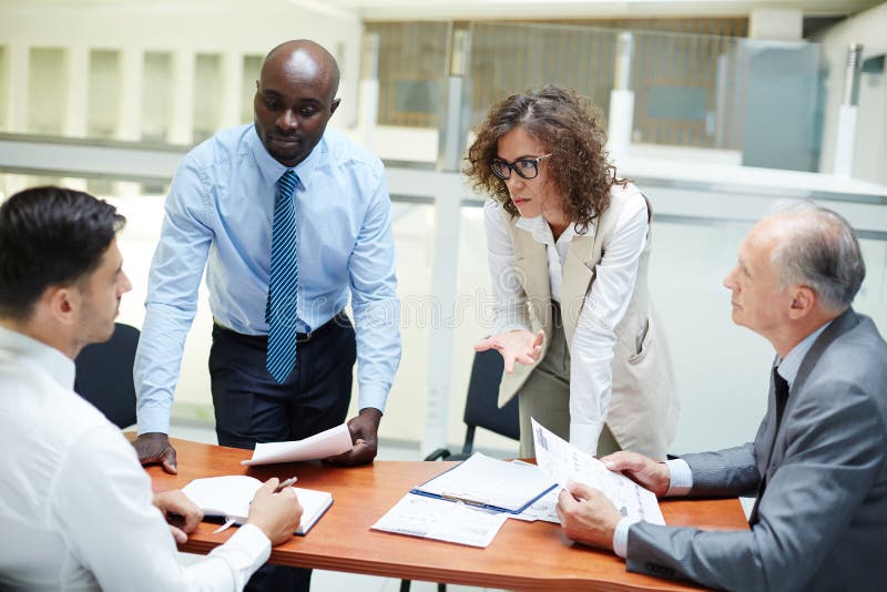 Working briefing stock photo. Image of group, conference - 4616520
