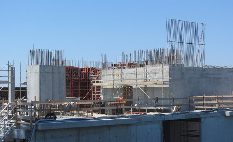 Working in a Building Inside a Construction Site Stock Photo - Image of ...