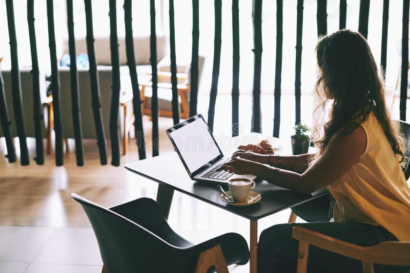 Working at cafe stock photo. Image of cafe, sitting, adult - 73355116
