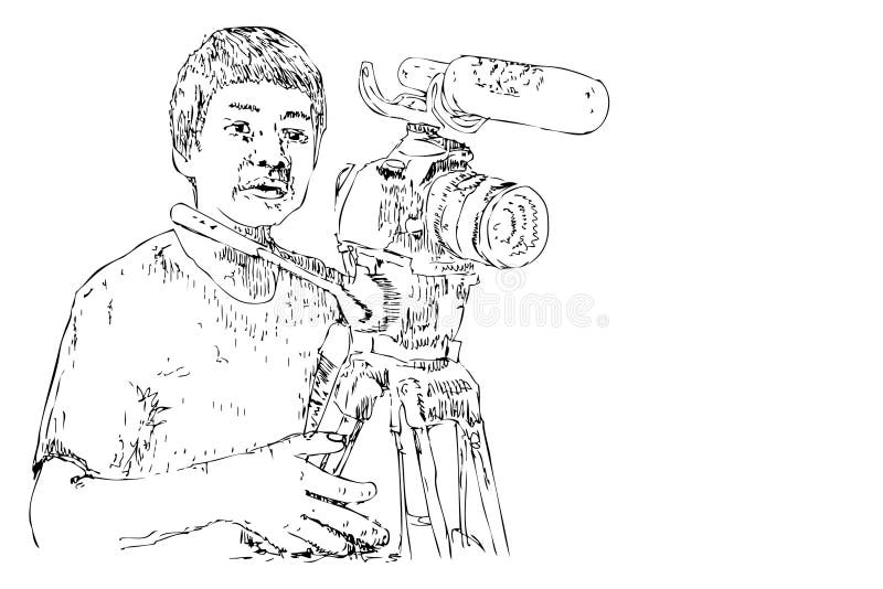Video Journalist Sketch Stock Illustrations – 94 Video Journalist ...