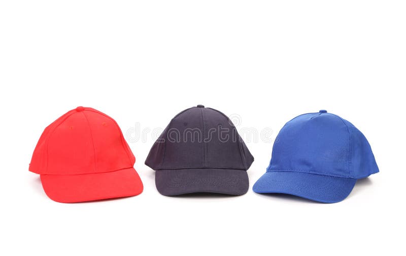 Working Caps Isolated on White Stock Photo - Image of play, purple ...