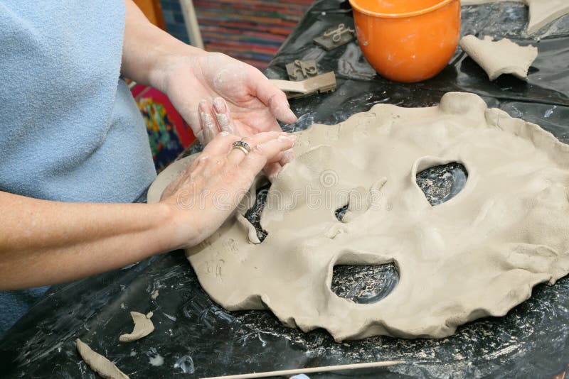 Working on ceramic stock photo. Image of work, hand, crafting - 39947112