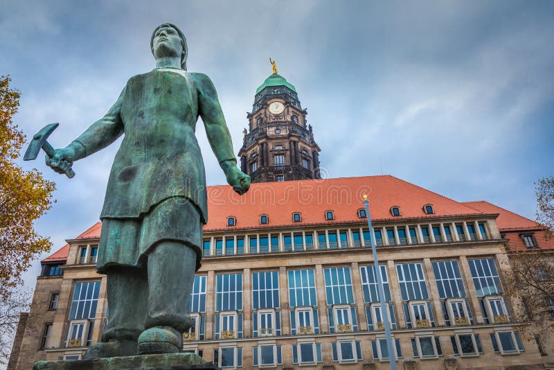 Working Class Soviet Woman, Communist Monument in the Dresden City Hall ...