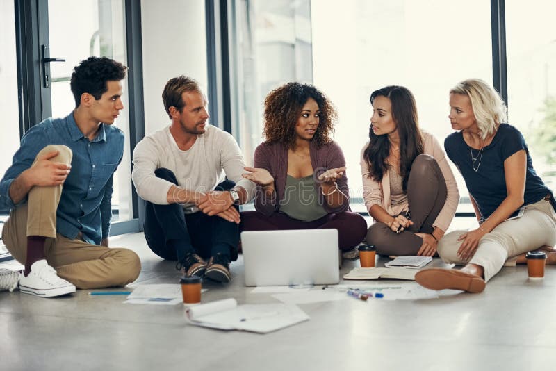 Working with a Clear Purpose To Create a Powerful Plan. a Group of ...