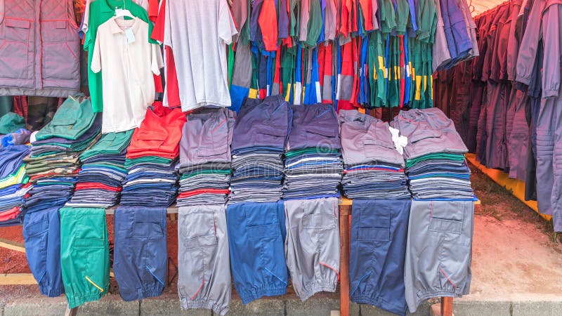 Working Clothing stock photo. Image of material, hangers - 195725312