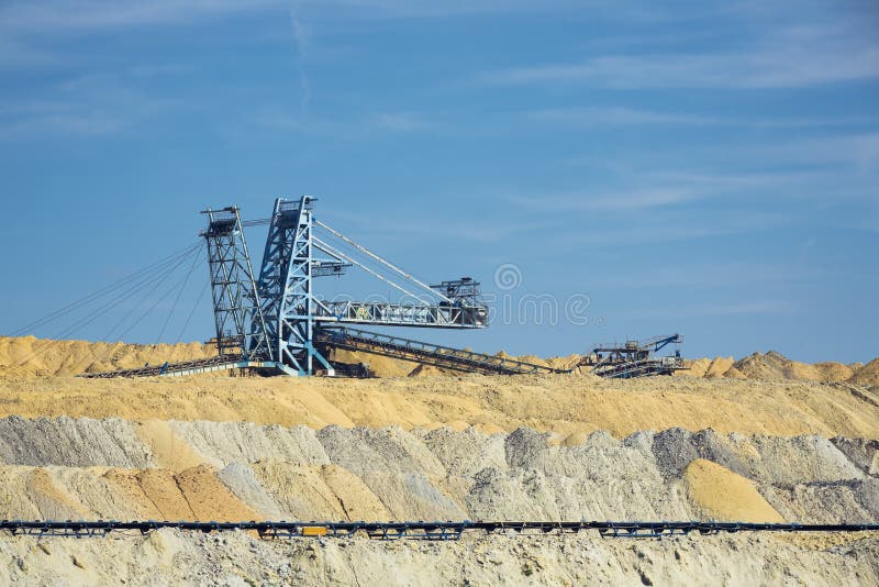 Coal mine land layer stock photo. Image of transportation - 44100876