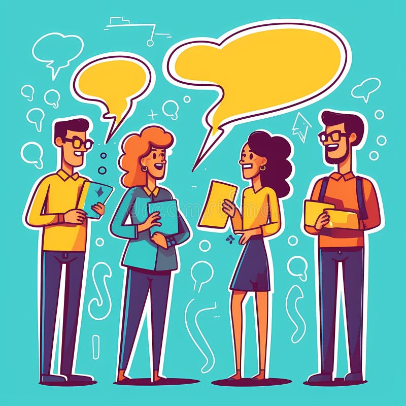 Working Colleagues Talking Over a Break, Friendly at Work, Discussion ...