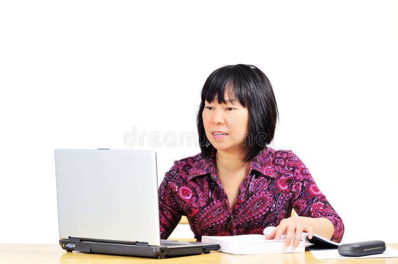 Working on computer stock image. Image of office, model - 11876243