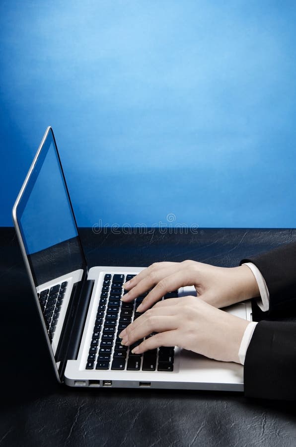 Working with computer stock image. Image of businesswoman - 25473813