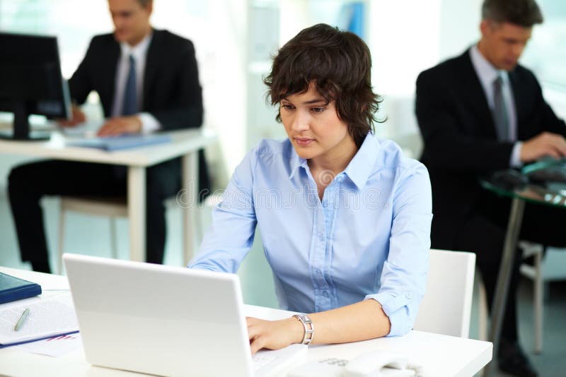 Using computer stock image. Image of close, employer, computer - 2455649