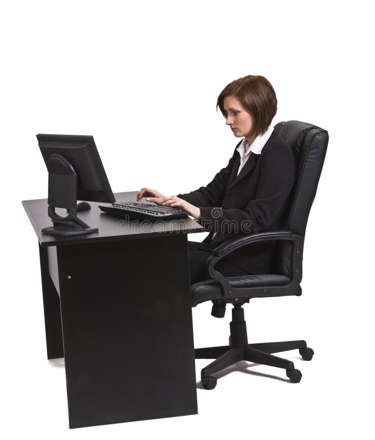 Working on a computer stock image. Image of focus, learn - 10859311