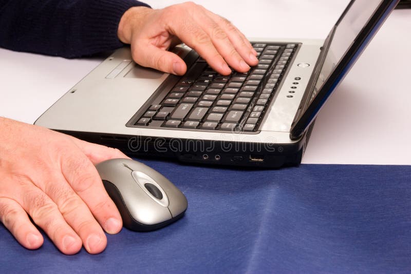 Working on computer stock image. Image of sign, concepts - 8545165