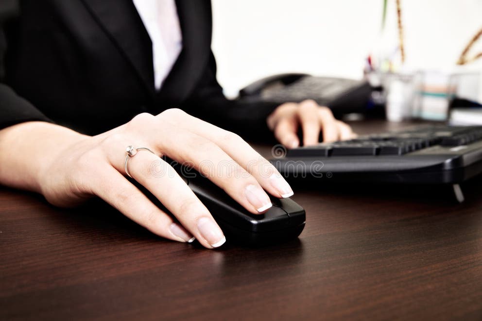 Working on the computer stock photo. Image of typing - 30916512