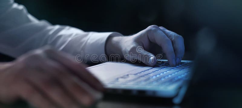 Working with the Computer Keyboard and Mouse. Stock Image - Image of ...