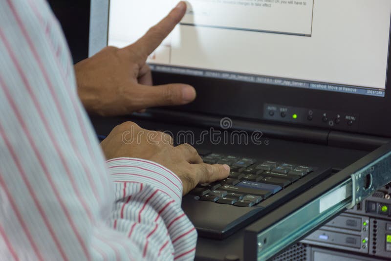 Working on computer server stock image. Image of email - 76719405