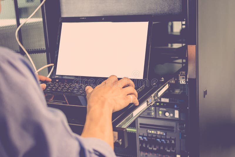 Working on computer server stock image. Image of email - 76719405