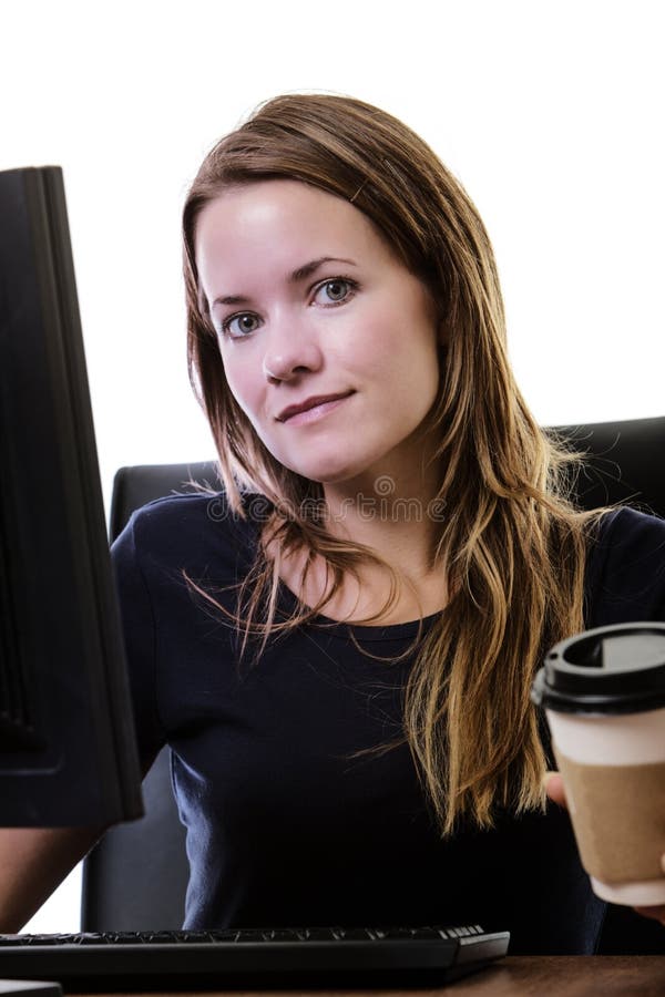 Working on the computer stock photo. Image of home, work - 59973388