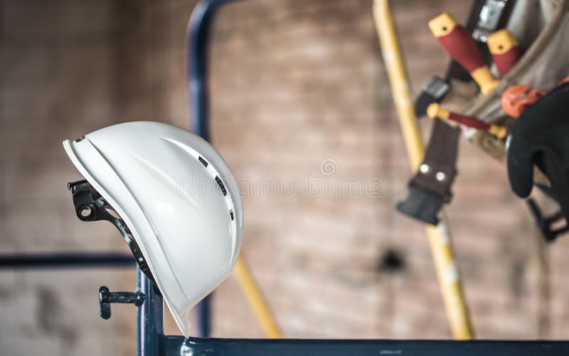 Working Construction Tool. Builder`s Accessories Stock Photo - Image of ...