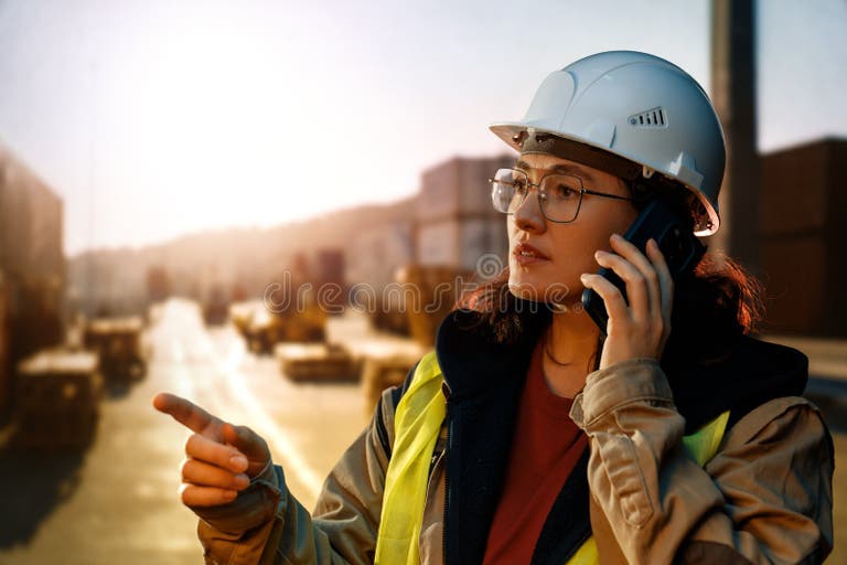 Working in Container Terminal Stock Photo - Image of factory, expertise ...