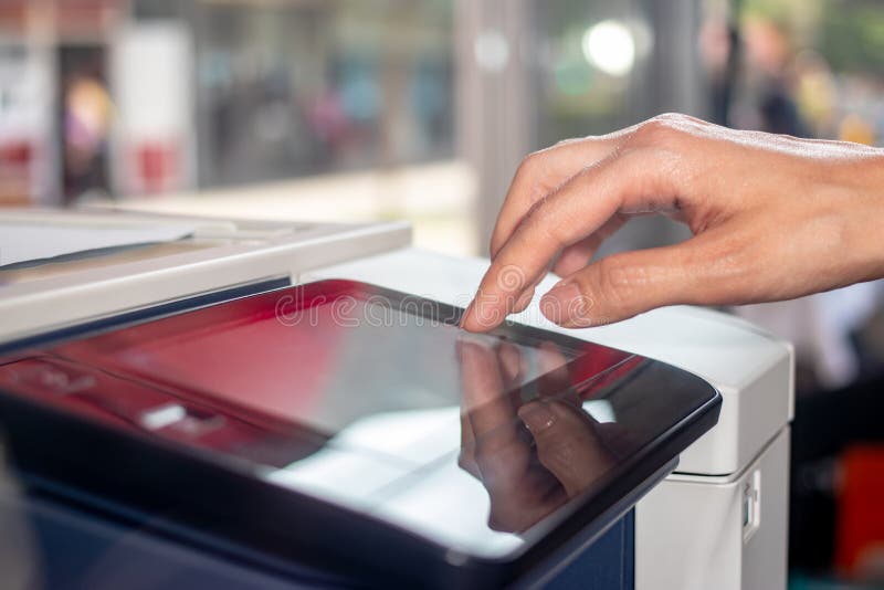 Working on a copy machine stock photo. Image of business - 118192246