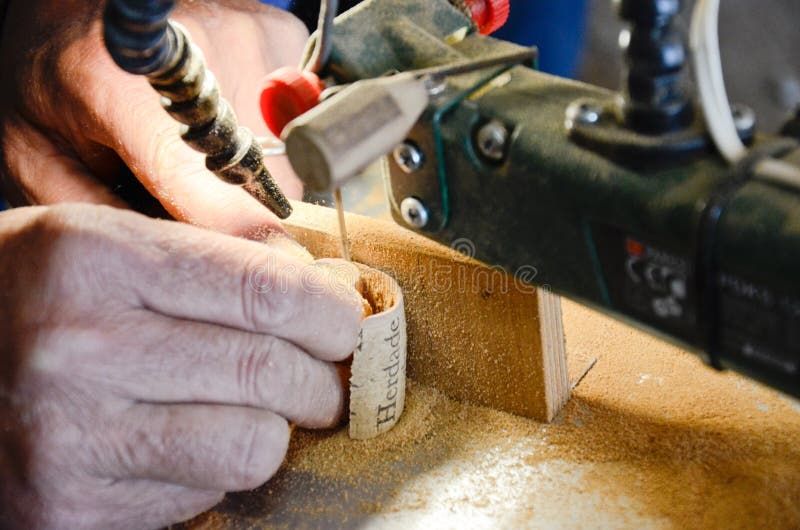 Working with cork stock image. Image of cork, hands, creativity - 63010381