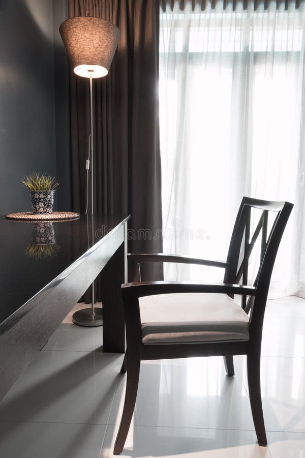 Working corner stock image. Image of contemporary, curtain - 100349463