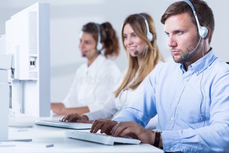 Working in Customer Service Stock Photo - Image of representative ...