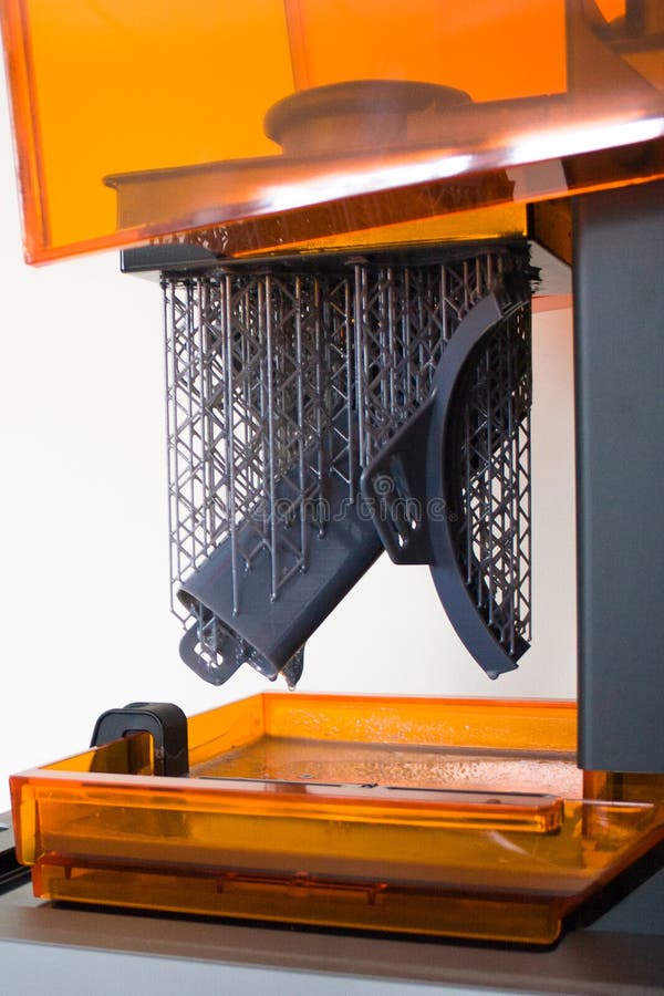 Working 3D Printer. Electronic Three Dimensional Printing Machine in ...