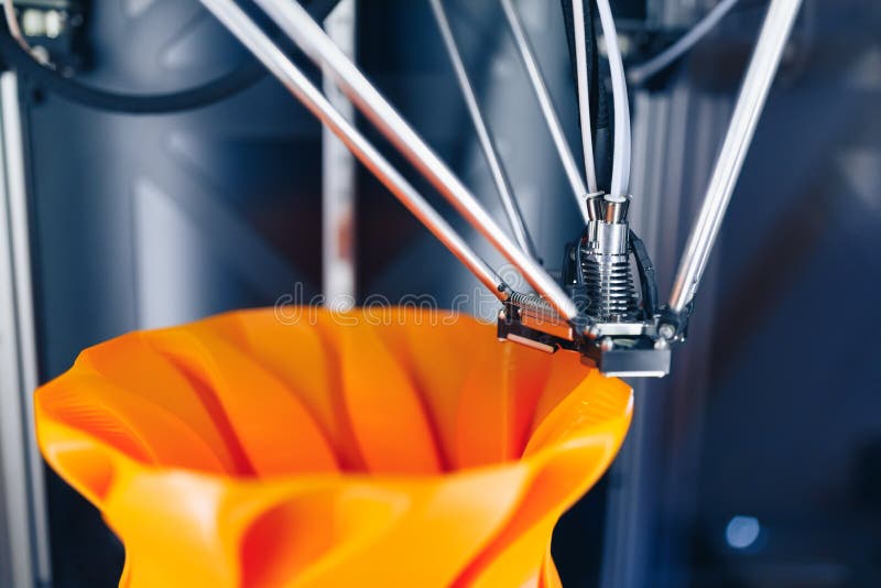 Working 3d printer head stock image. Image of form, printer - 229940651