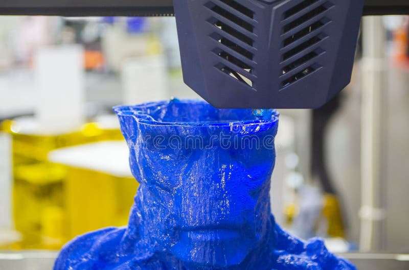 Working 3D Printer Printing an Object from Plastic. Printing a Model ...
