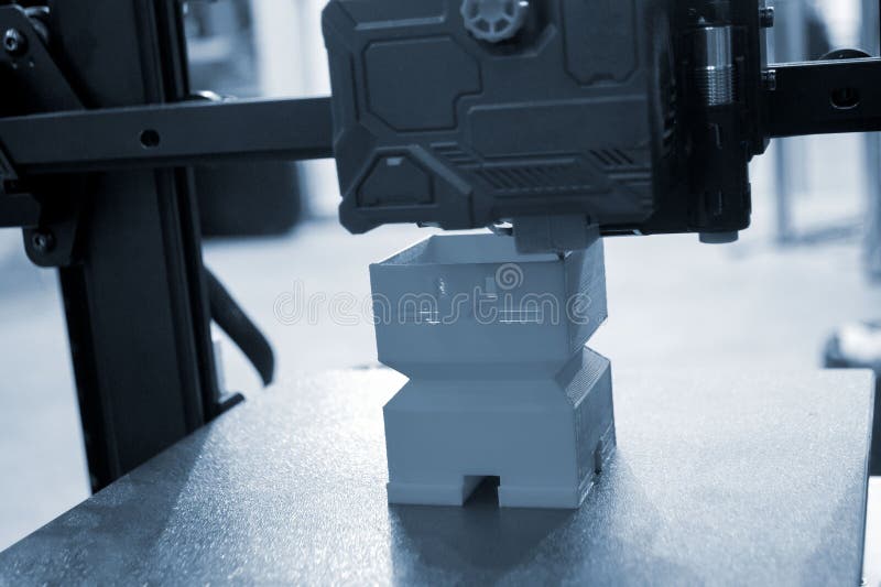 Working 3D Printer Printing Plastic Object. Printing Model from Molten ...