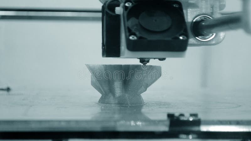 Working 3D Printer Printing Object Plastic Printing Model Molten 3D ...