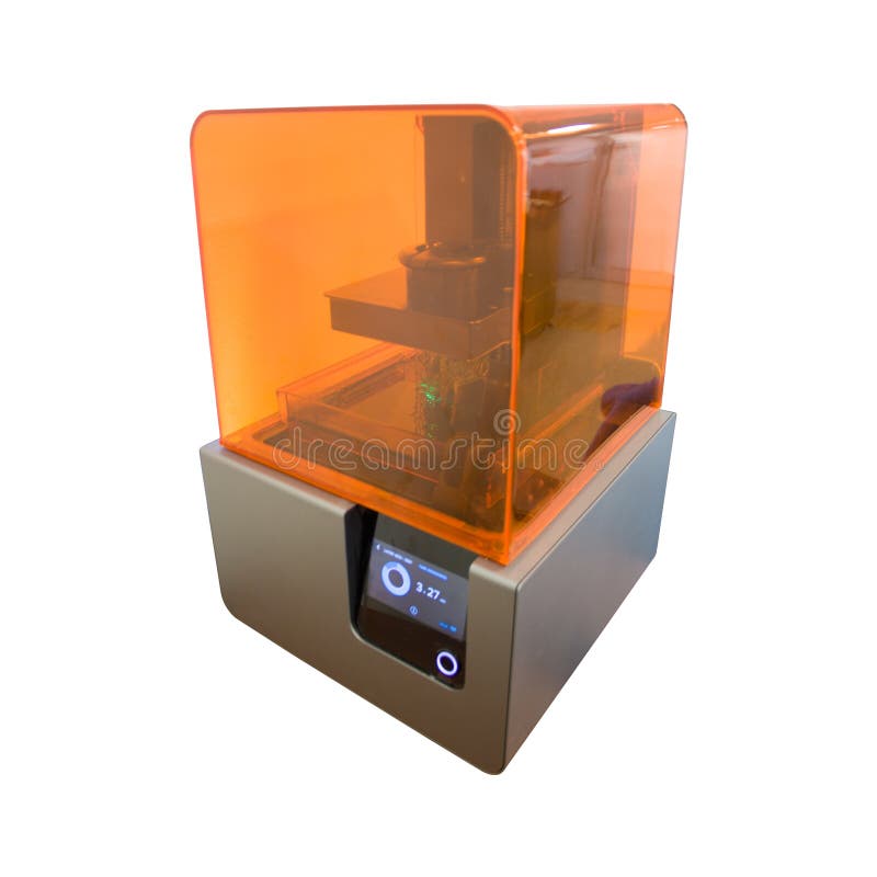 Working 3D Printer. Electronic Three Dimensional Printing Machine in ...