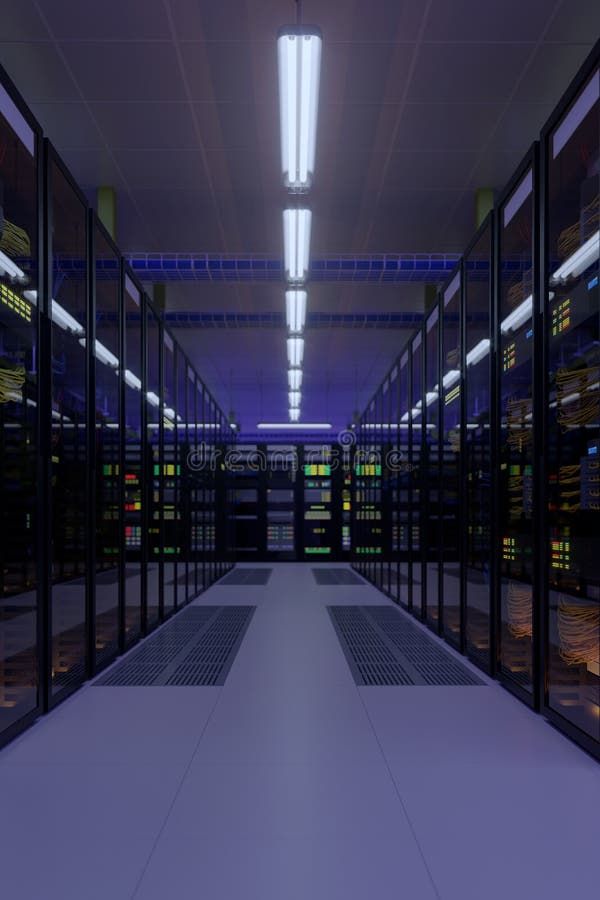 Working Data Center Interior. Stock Photo - Image of data, computing ...