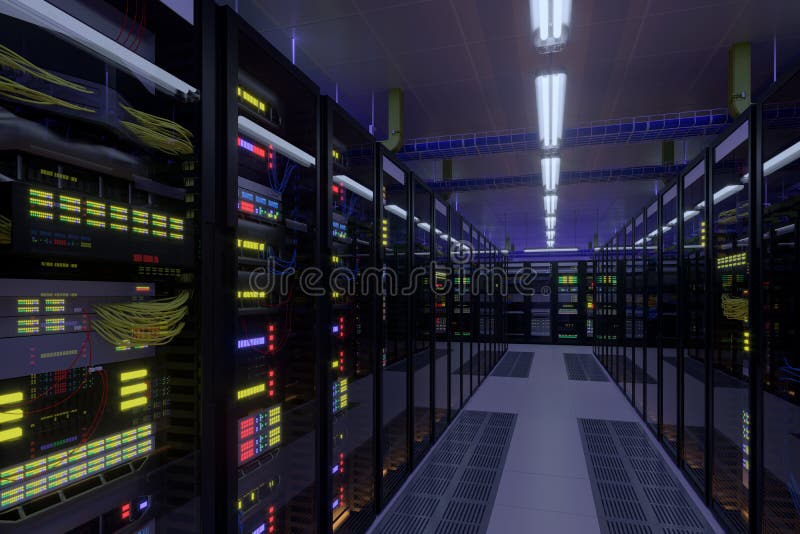 Data centre interface stock image. Image of center, corridor - 104995305