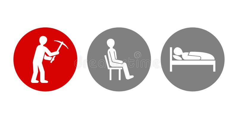 Working Day System - 8 Hours for Work, Rest, Sleep Stock Vector ...