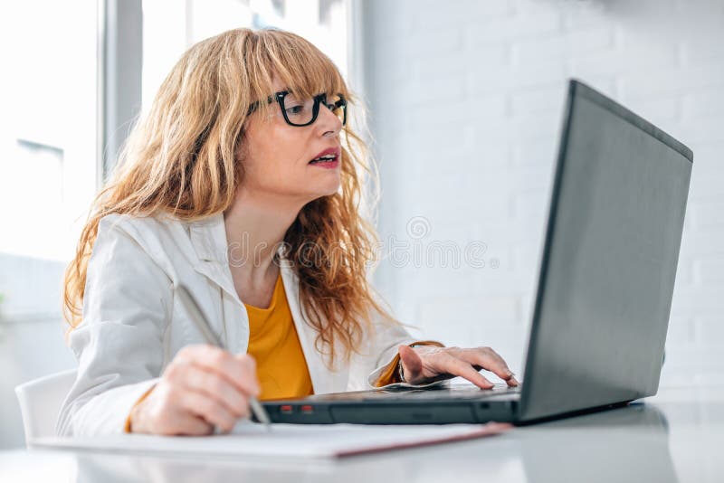 Working or Designing in Office with Computer Stock Image - Image of ...
