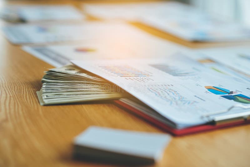 Working Desk and Working Document Successful Businessman in Their Work ...