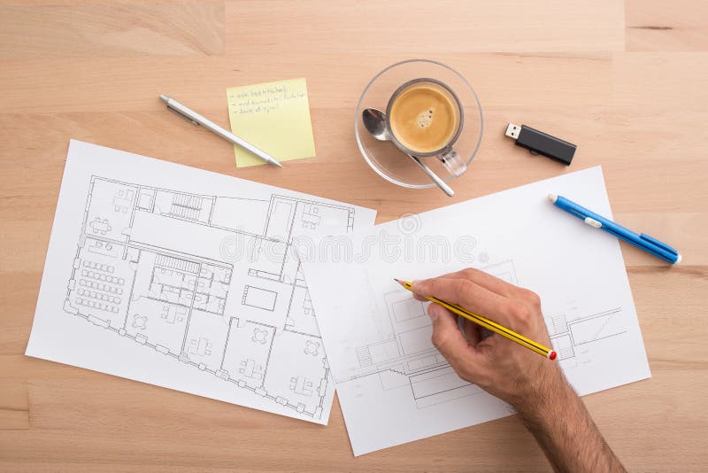 Working in a desk stock image. Image of working, drawing - 32885813