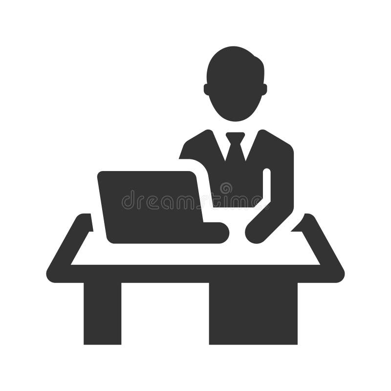 Working desk icon stock vector. Illustration of studio - 281549667