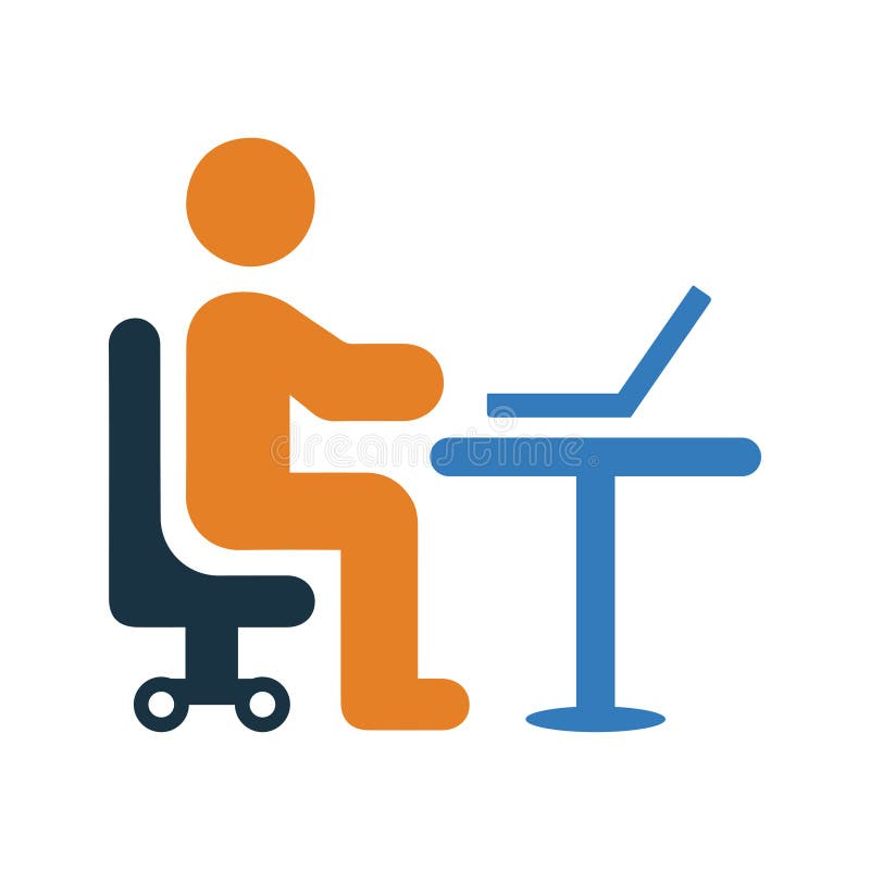 Working Desk icon stock illustration. Illustration of workplace - 269757911