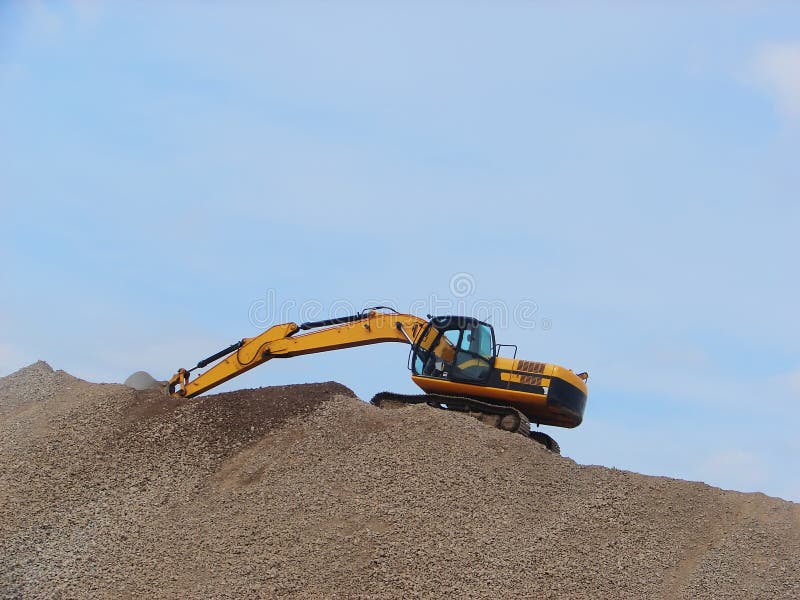 Working digger stock image. Image of track, heavy, hydraulic - 14235327