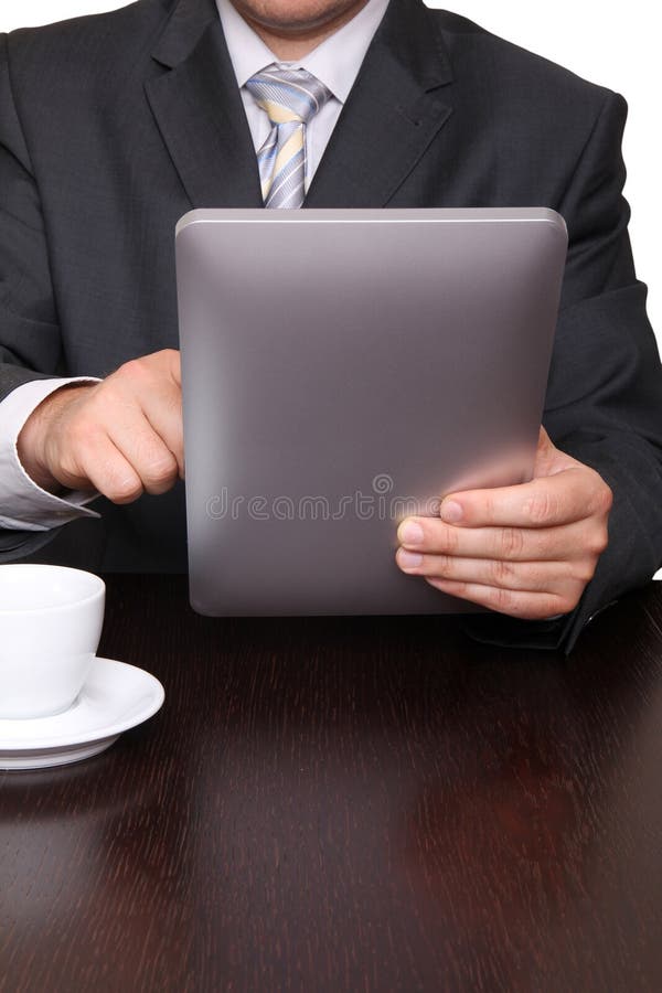 Men Working with Digital Tablet Stock Photo - Image of finger, media ...